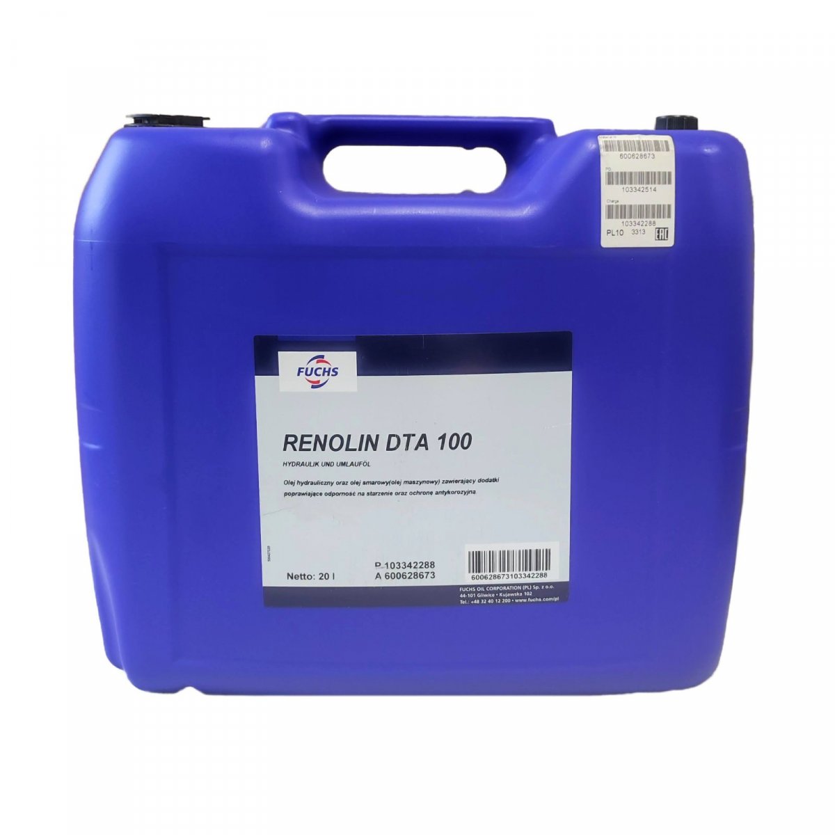 FUCHS RENOLIN DTA 100 - 20 LITERS