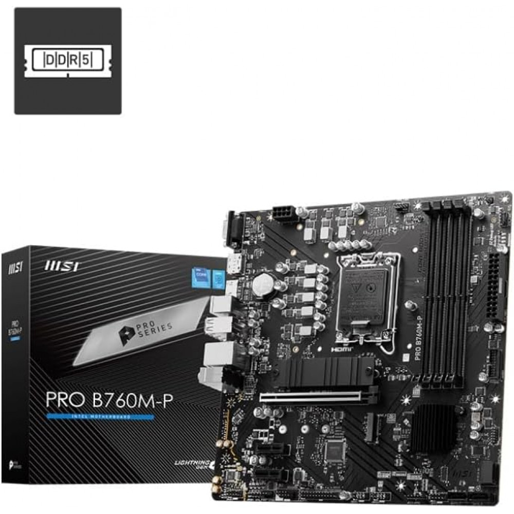 لوحة أم إم إس آي برو B760M-P DDR5 إنتل B760 LGA 1700 ميكرو ATX